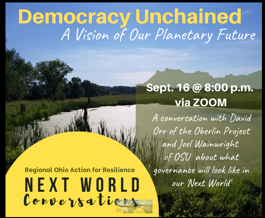 Zoom on 9/16/2020: Democracy Unchained: A Vision of Our Planetary ...